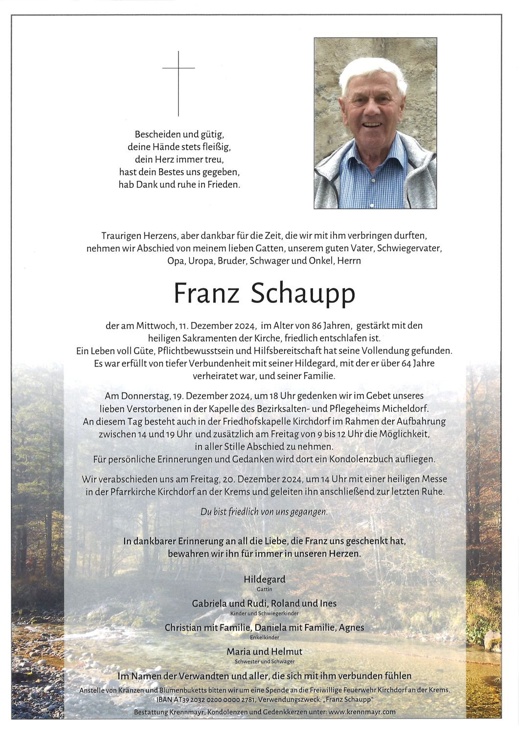 Todesfall Franz Schaupp